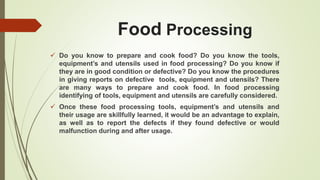Food Processing,ppt.pptx | Cooking | Food & Drink