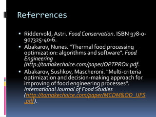 Food Processing and Preservation | PPTX