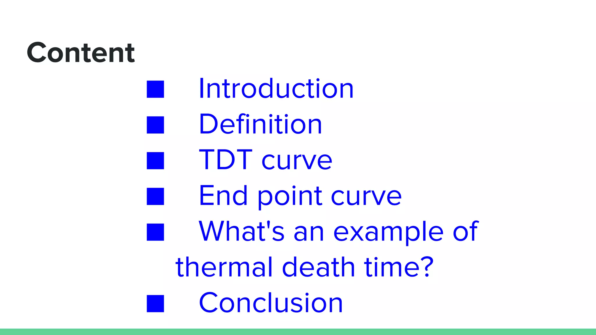 Thermal Death Time | PPTX