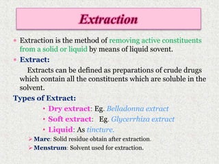 Food processing techniques- Extraction and Filtration | PPTX