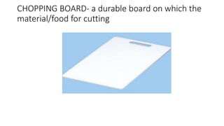 FOOD PROCESSING TOOLS WITH LABEL AND USES.pptx