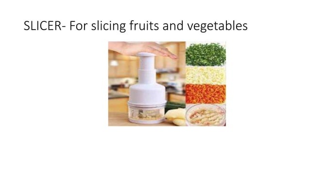 FOOD PROCESSING TOOLS WITH LABEL AND USES.pptx | Cooking | Food & Drink