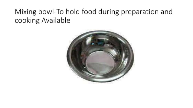 FOOD PROCESSING TOOLS WITH LABEL AND USES.pptx | Cooking | Food & Drink