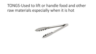 FOOD PROCESSING TOOLS WITH LABEL AND USES.pptx