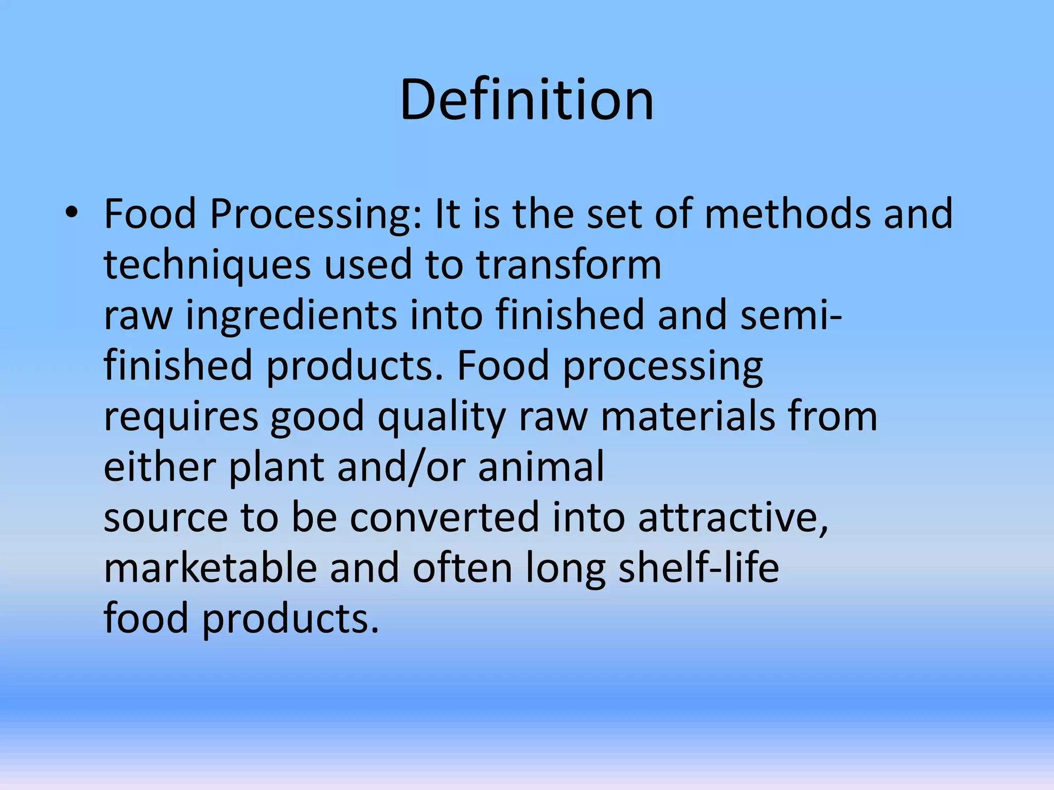 Food processing unit 1 | PPTX