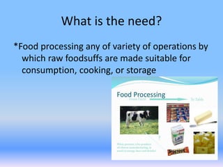 Food processing unit 1 | PPTX