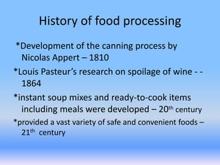 Food processing unit 1 | PPTX