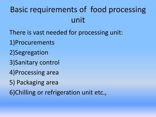 Food processing unit 1 | PPTX