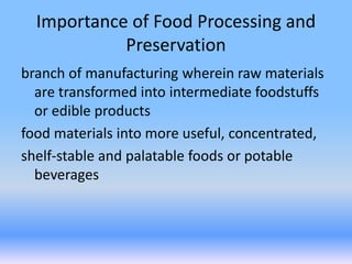 Food processing unit 1 | PPTX