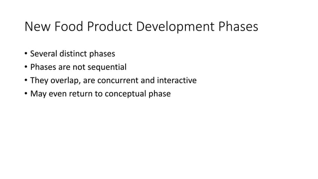 Food product development | PPTX | Sales | Business