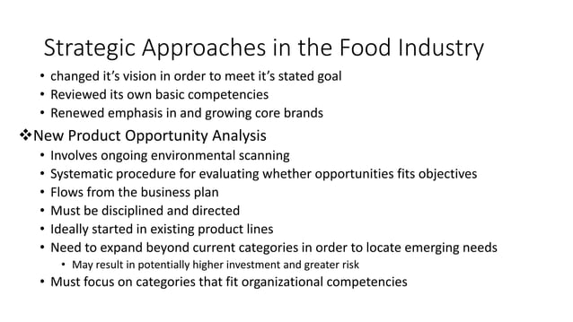 Food product development | PPTX | Sales | Business