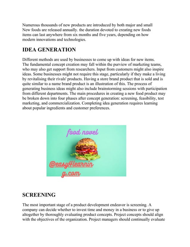Food Product Development.pdf | Food Industry | Industries