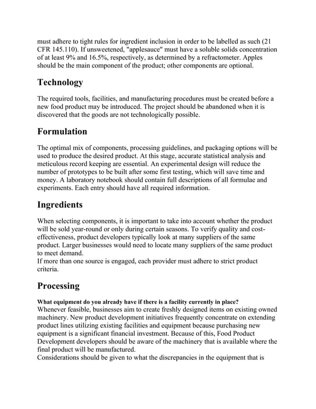 Food Product Development.pdf | Food Industry | Industries