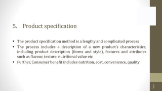 Food Product Development Process, Design & Strategies" | PPTX