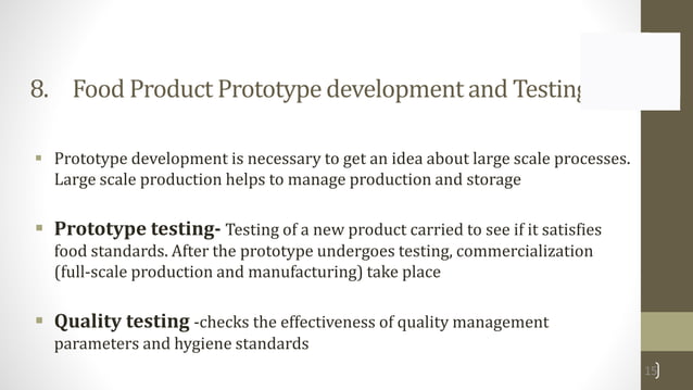 Food Product Development Process, Design & Strategies" | PPTX