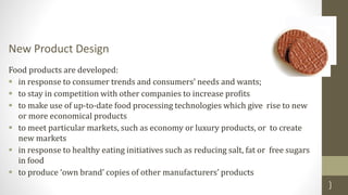 Food Product Development Process, Design & Strategies" | PPTX