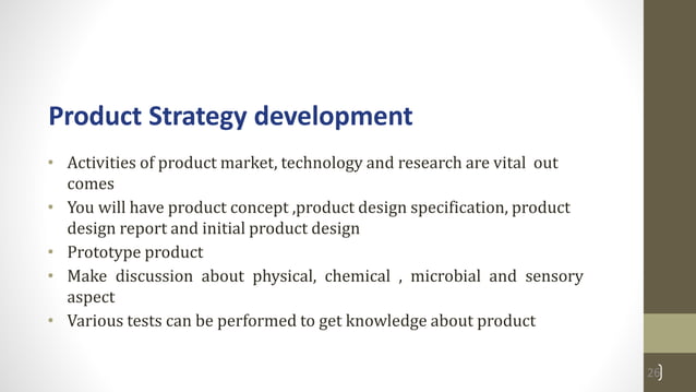 Food Product Development Process, Design & Strategies" | PPTX