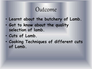 Butchery – Lamb | PPTX