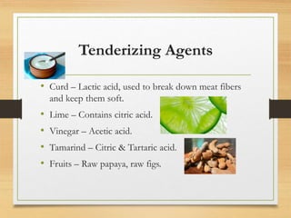 Indian Basic commodities and usage in Indian cooking Techniques | PPTX