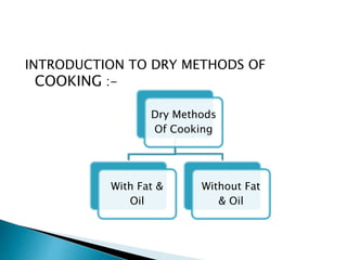 DRY METHODS OF COOKING ... Food production | PPT