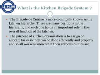 kitchen brigade system | PPTX