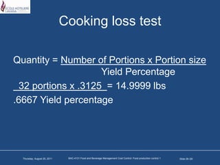Food production control i | PPTX