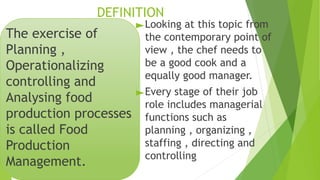 FOOD PRODUCTION MANAGEMENTxxxxxxxxxxxxxxxxxxxxxxxxxx | PPTX | Human ...