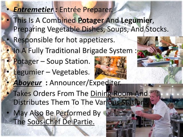 Kitchen Brigade System - harsh sodhani | PPTX