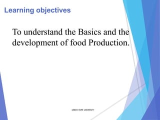 Food production seminar | PPT