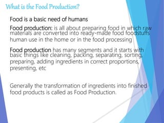 Food production seminar | PPT