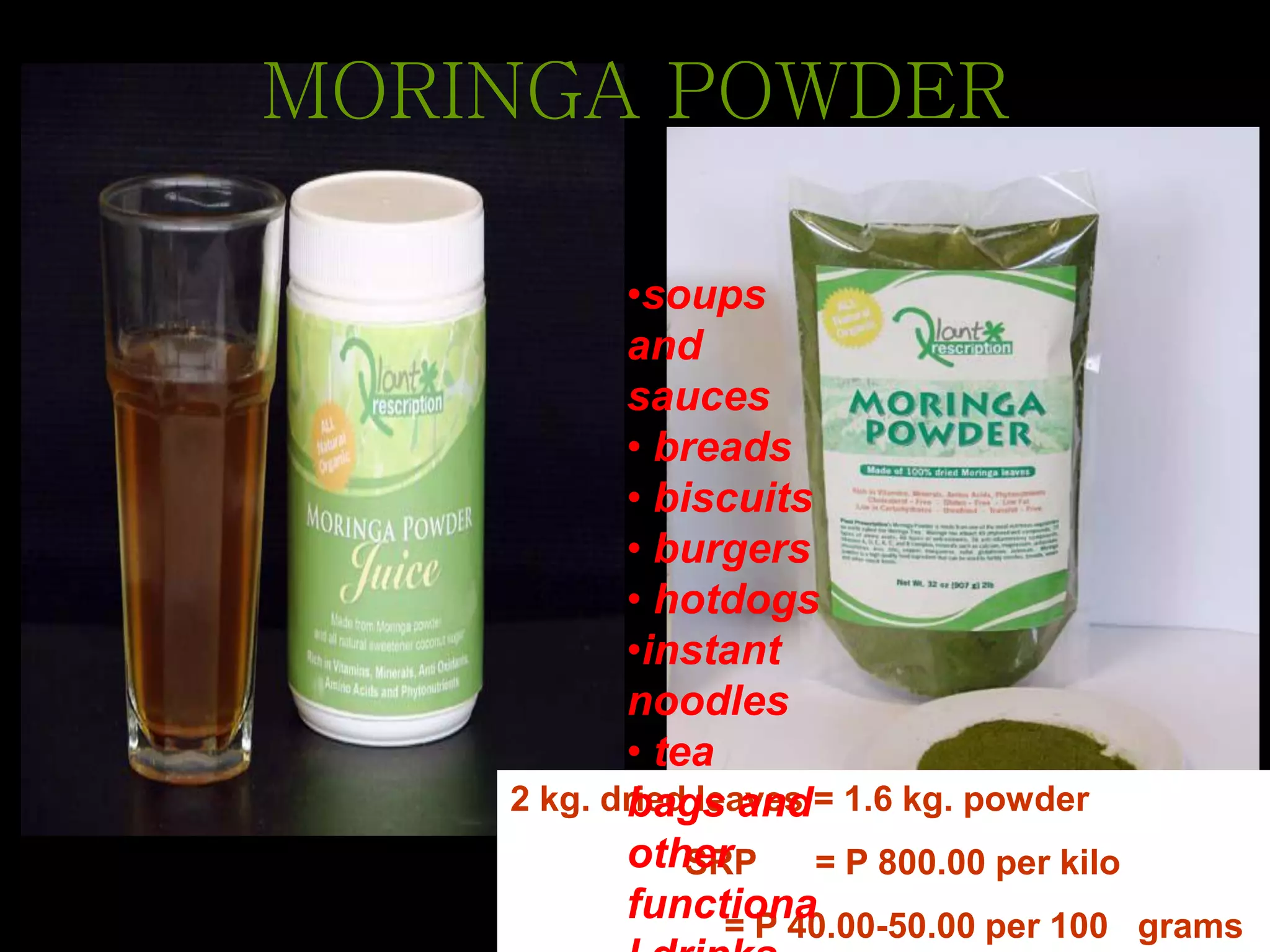 Developing Products from Moringa | PDF