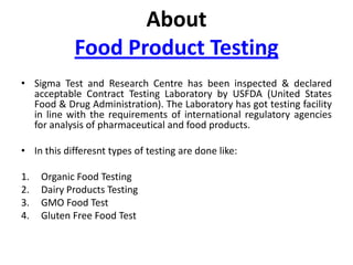 Laboratory Food testing | PPTX