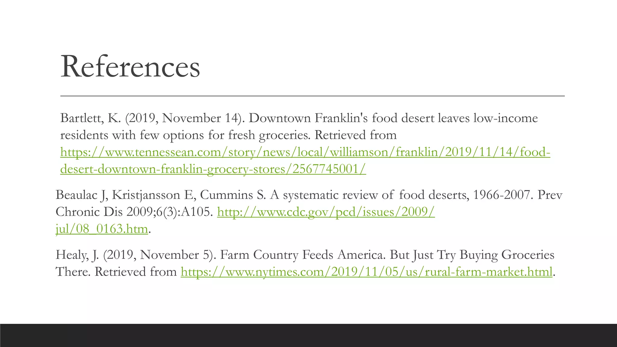 Food Deserts in Rural and Urban Low-income populations | PPTX | Grocery ...
