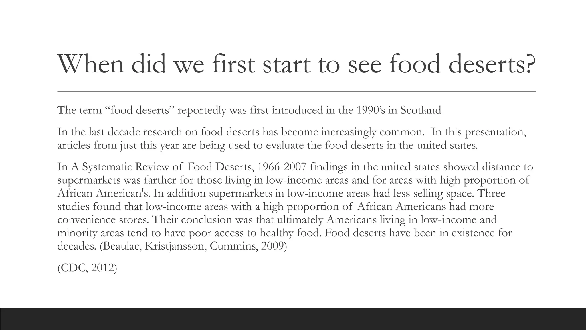 Food Deserts in Rural and Urban Low-income populations | PPTX | Grocery ...