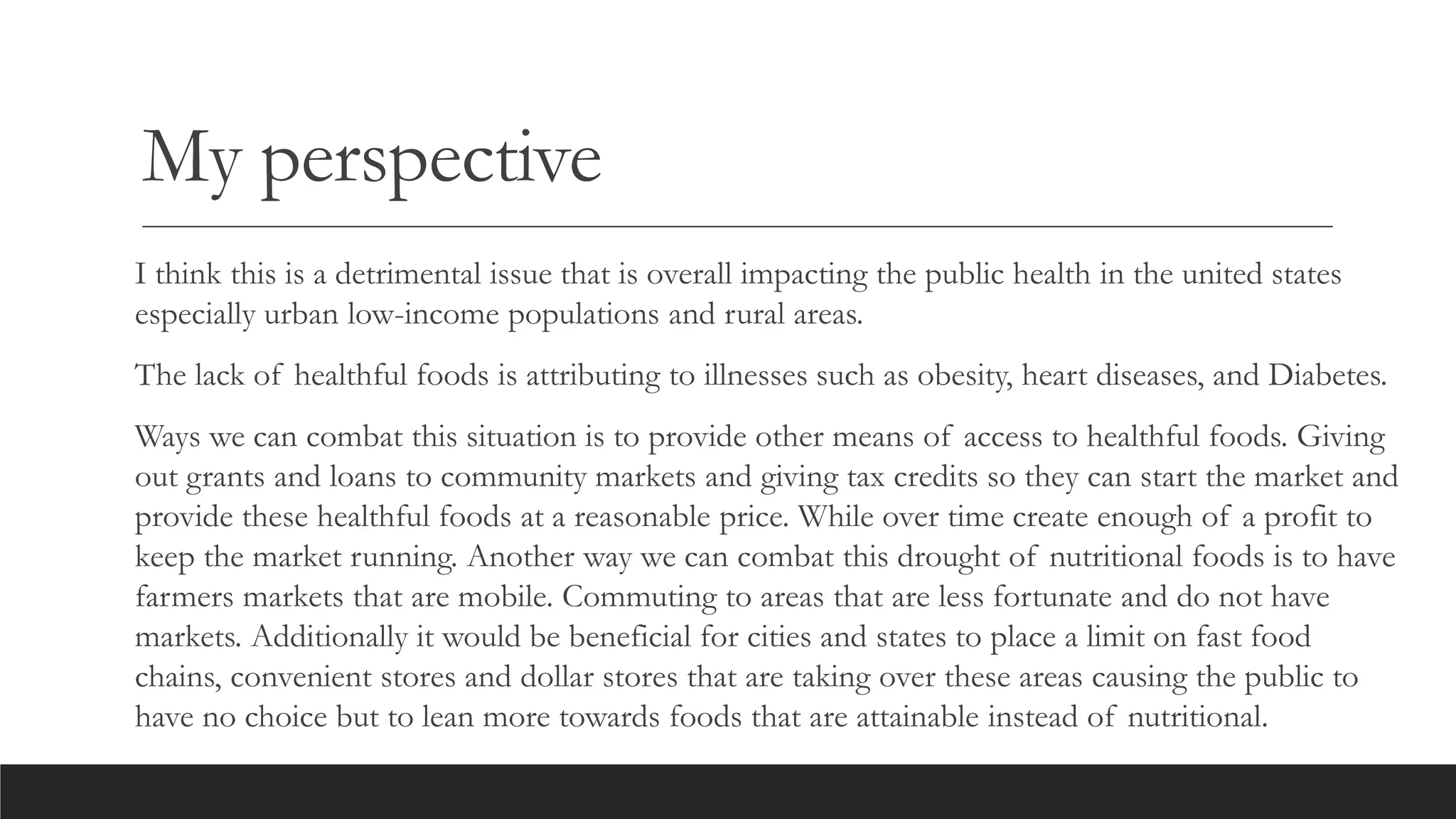 Food Deserts in Rural and Urban Low-income populations | PPT