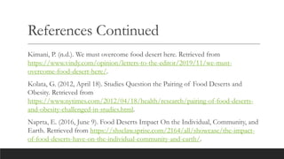 Food Deserts in Rural and Urban Low-income populations | PPTX | Grocery ...