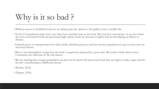 Food Deserts in Rural and Urban Low-income populations | PPTX