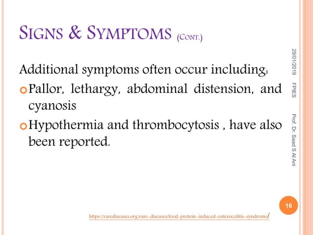Food protein induced enterocolitis syndrome (FPIES) | PPTX | Digestive ...