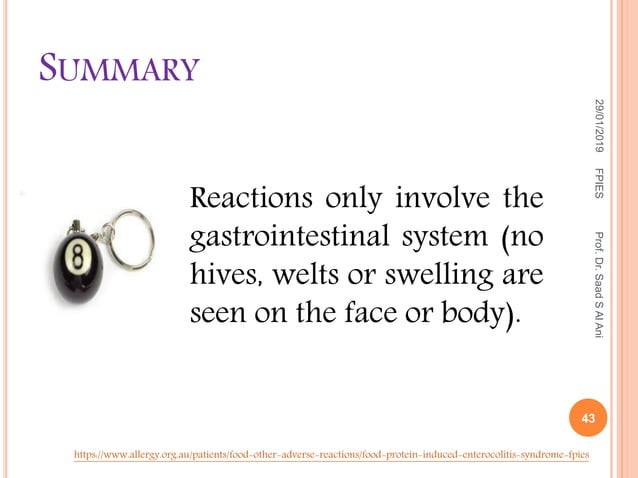 Food protein induced enterocolitis syndrome (FPIES) | PPTX | Digestive ...