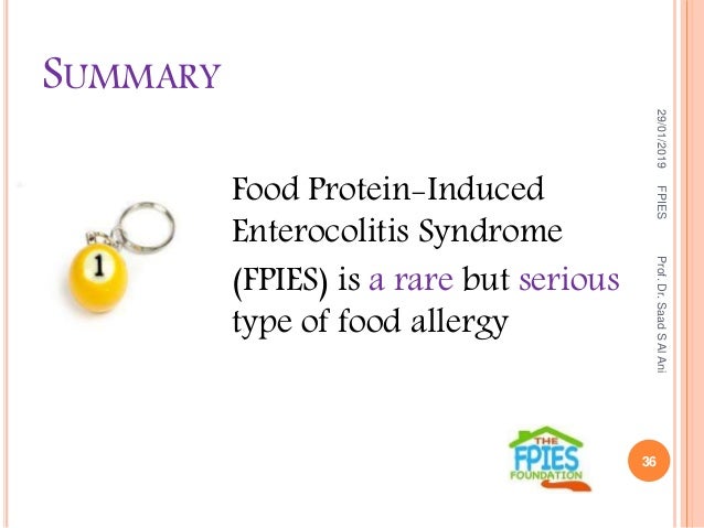 Food protein induced enterocolitis syndrome (FPIES)