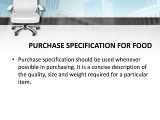 Food purchase | PPTX