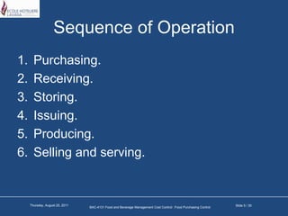 Food purchasing control | PPTX