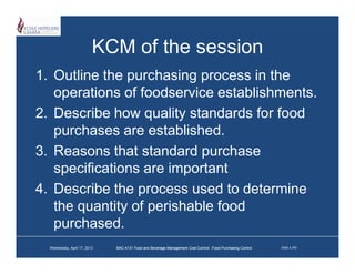 Food purchasing control | PDF