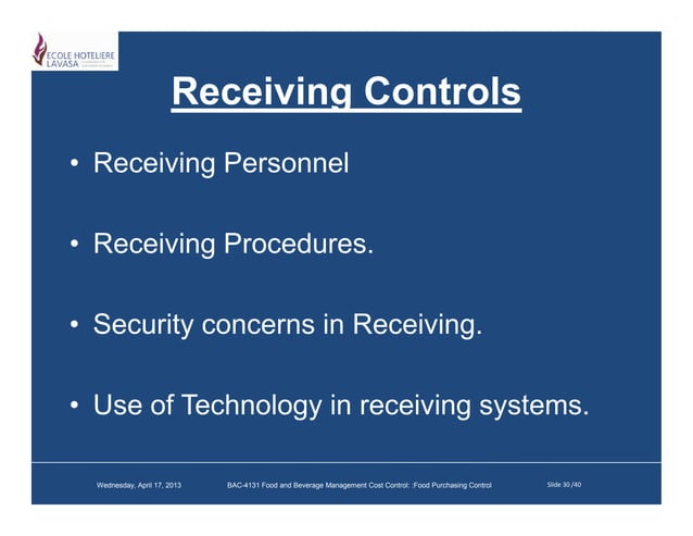 Food purchasing control | PDF