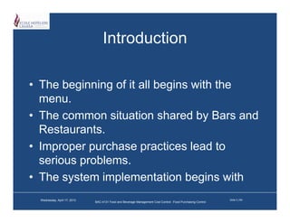 Food purchasing control | PDF