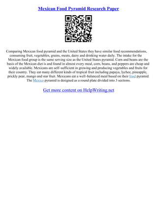 Mexican Food Pyramid