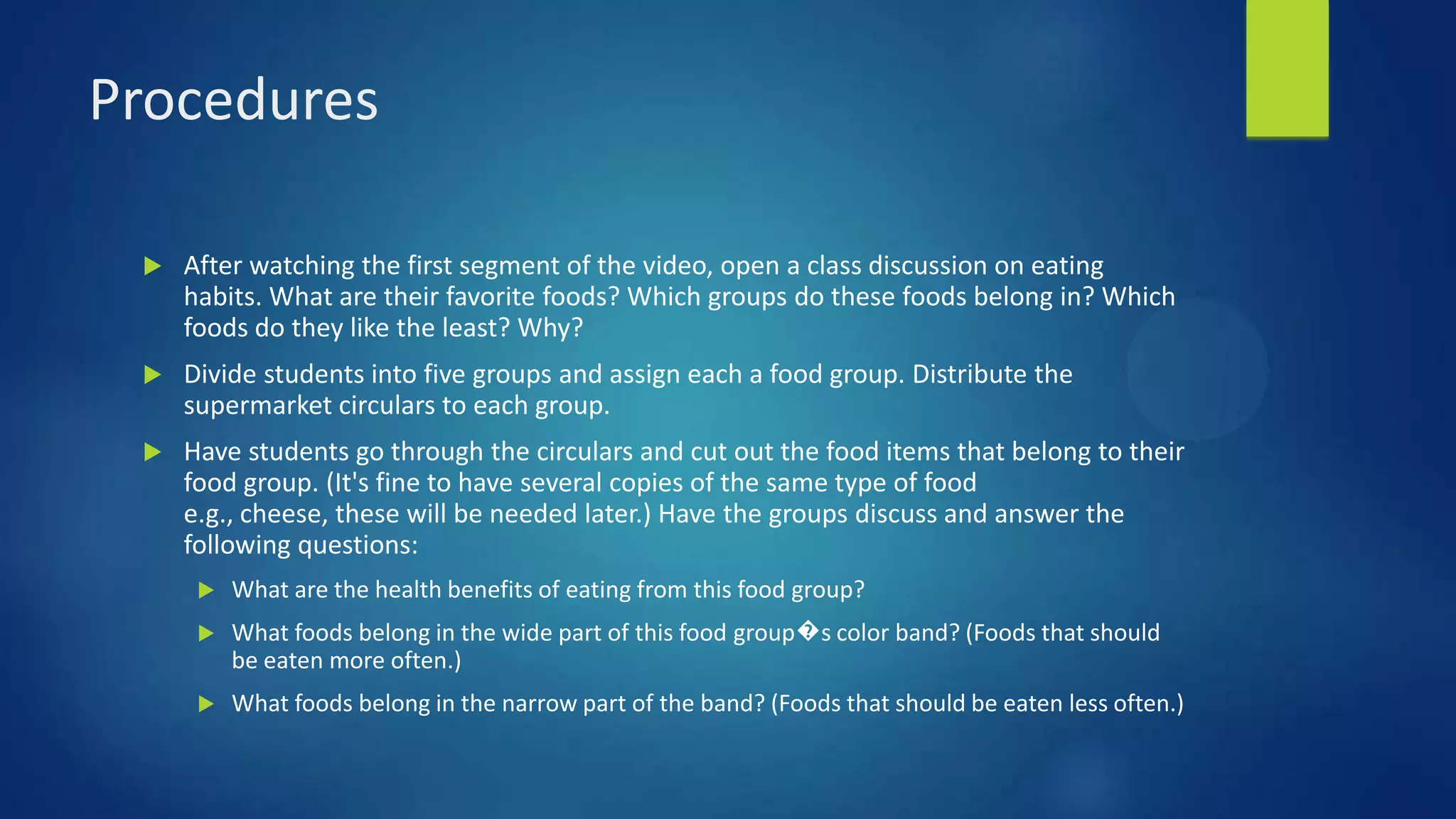 Food pyramid Lesson Plan | PPTX