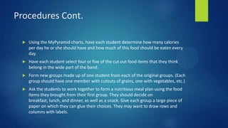 Food pyramid Lesson Plan | PPT
