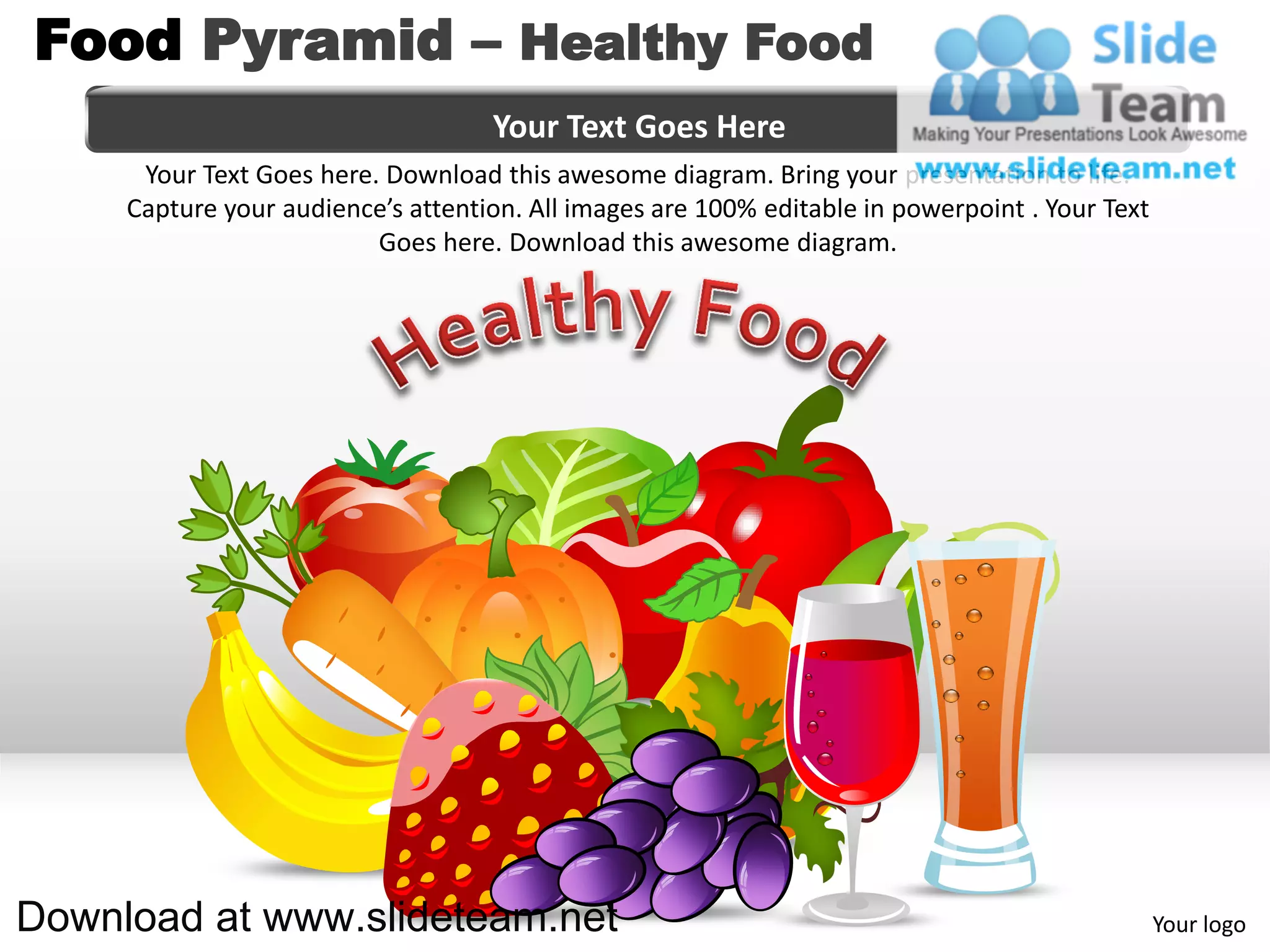 Food pyramid powerpoint diagrams and powerpoint templates | PDF