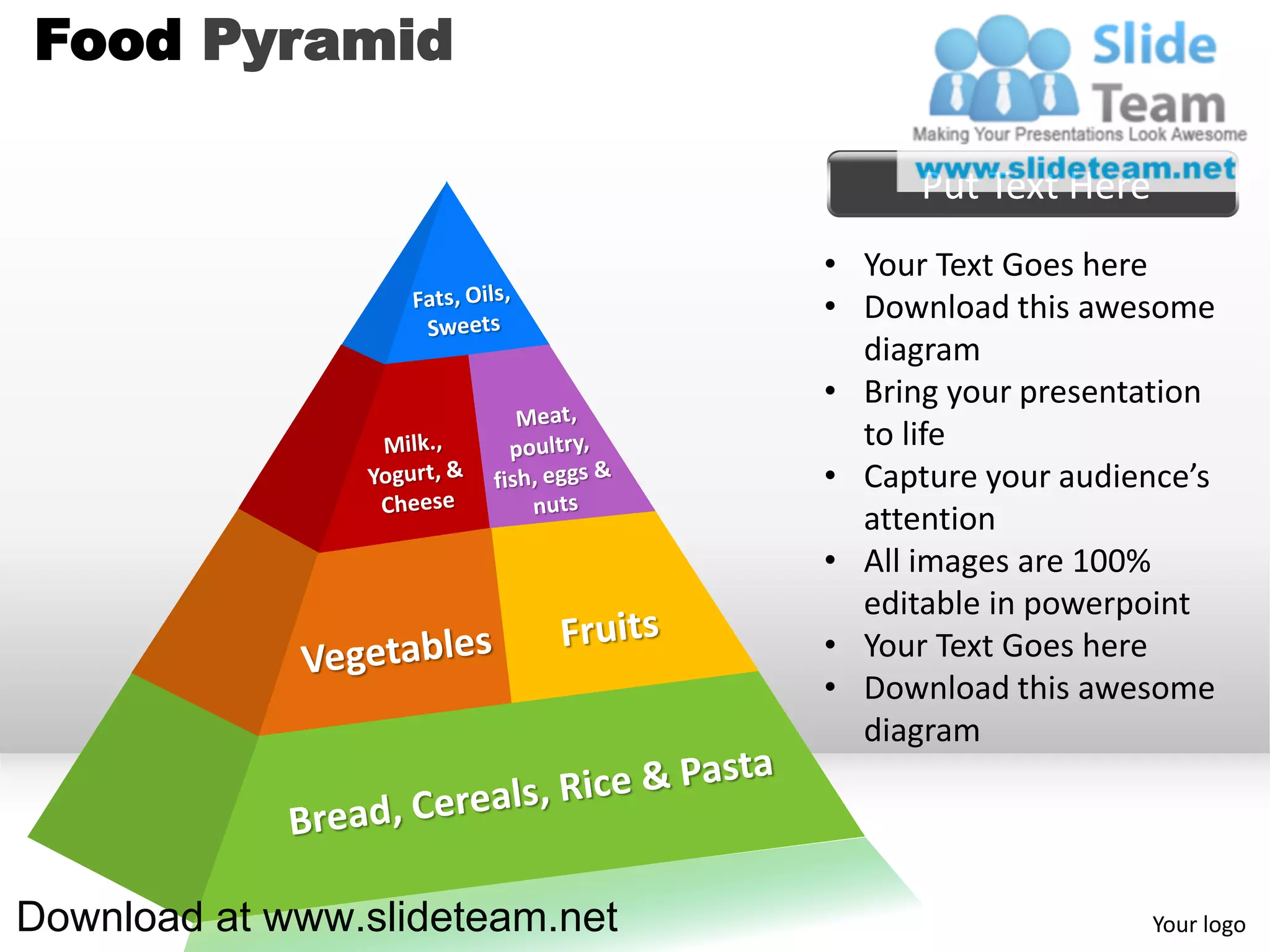 Food pyramid powerpoint diagrams and powerpoint templates | PDF